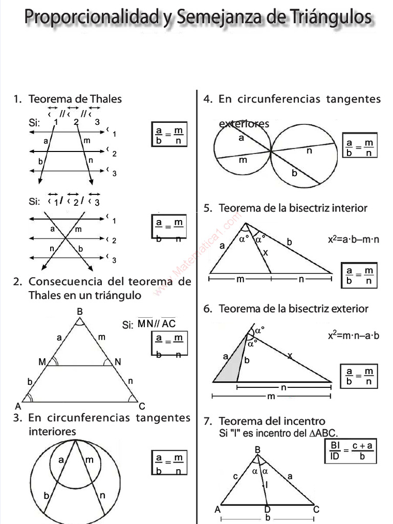 PDF 10 Proporcionalidad y Semejanza de Triangulos - Compress | PDF ...