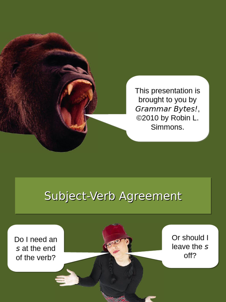 1 | PDF | Grammatical Number | Verb