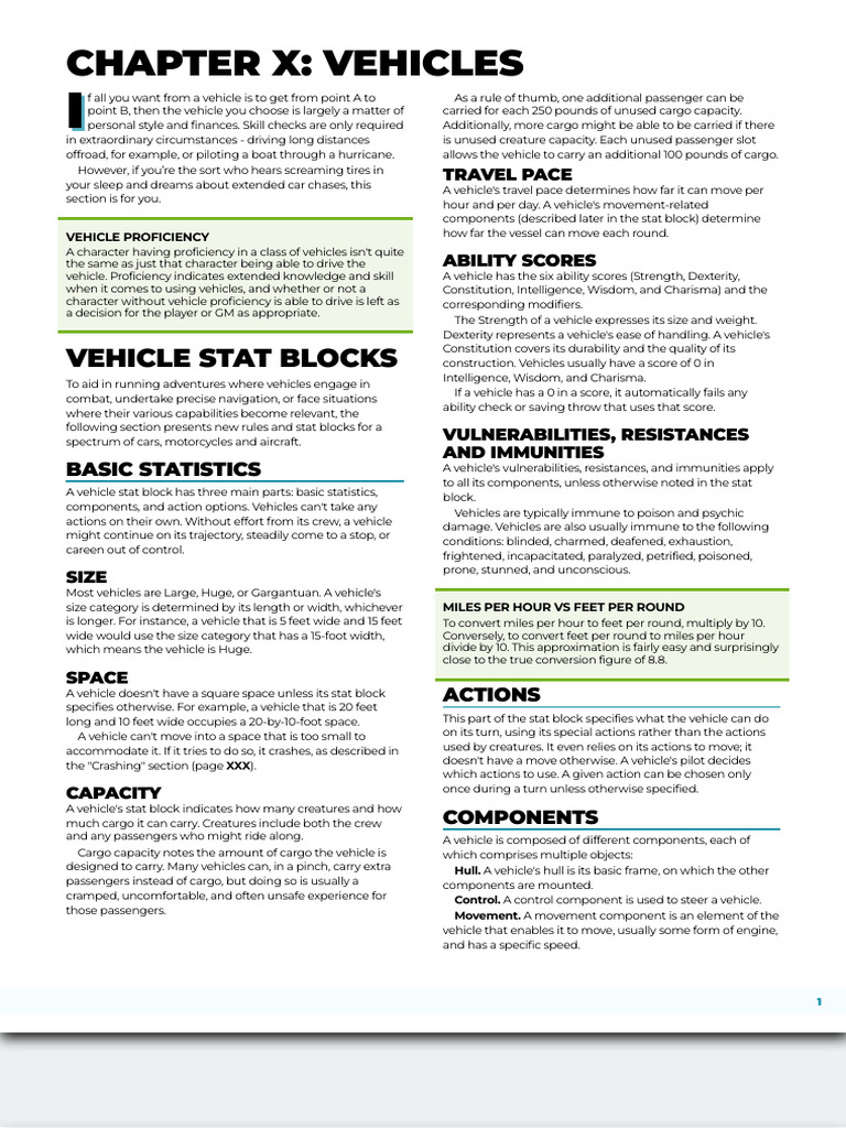 d20 Modern Conversion_ Vehicles _ GM Binder | PDF