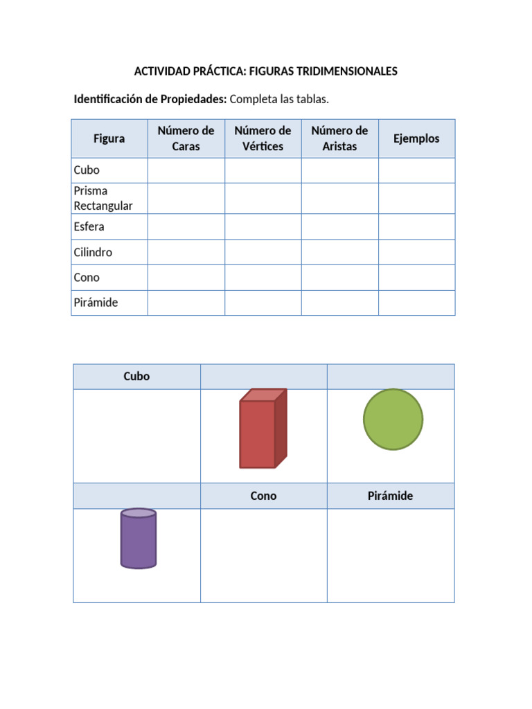 46. Actividad Figuras Tridimensionales | PDF