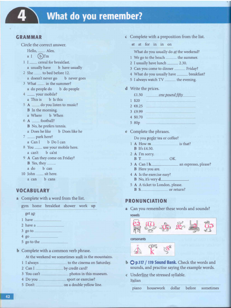 New - Eng.file - Beginner Book (1) - 42 | PDF | Human Voice | Phonetics