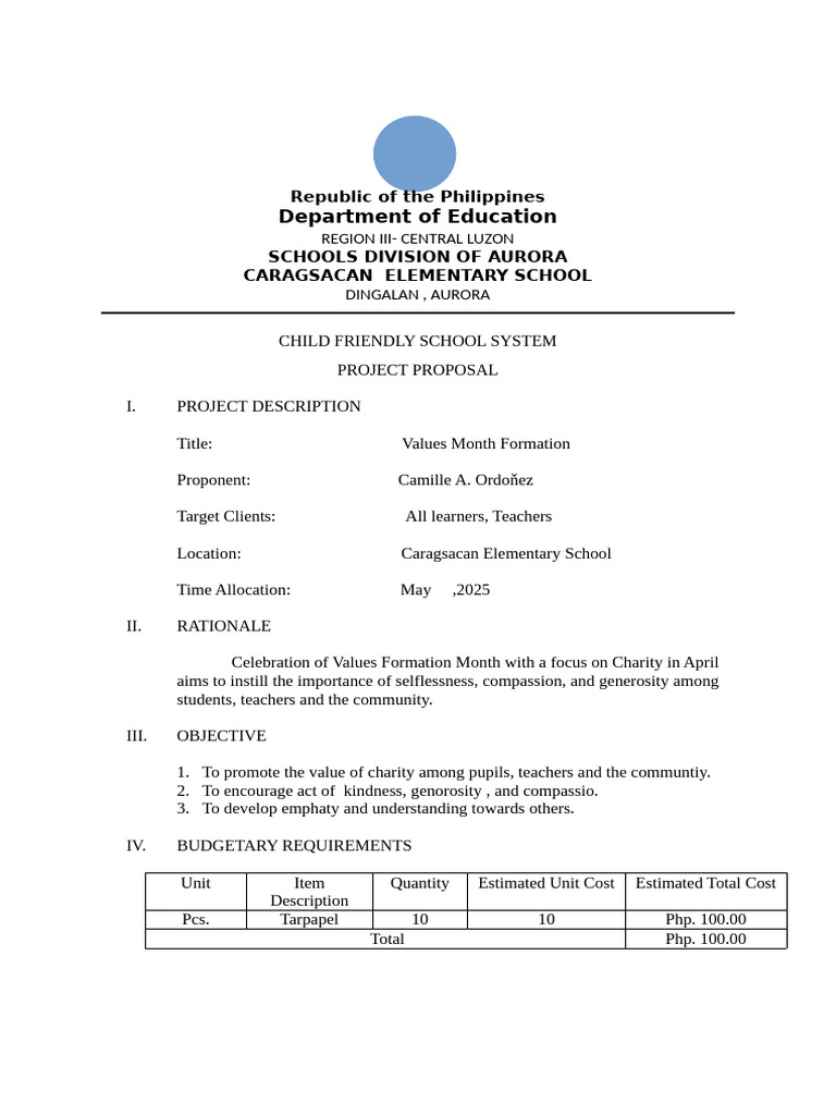 Values Month Proposal (1).docx camz | PDF