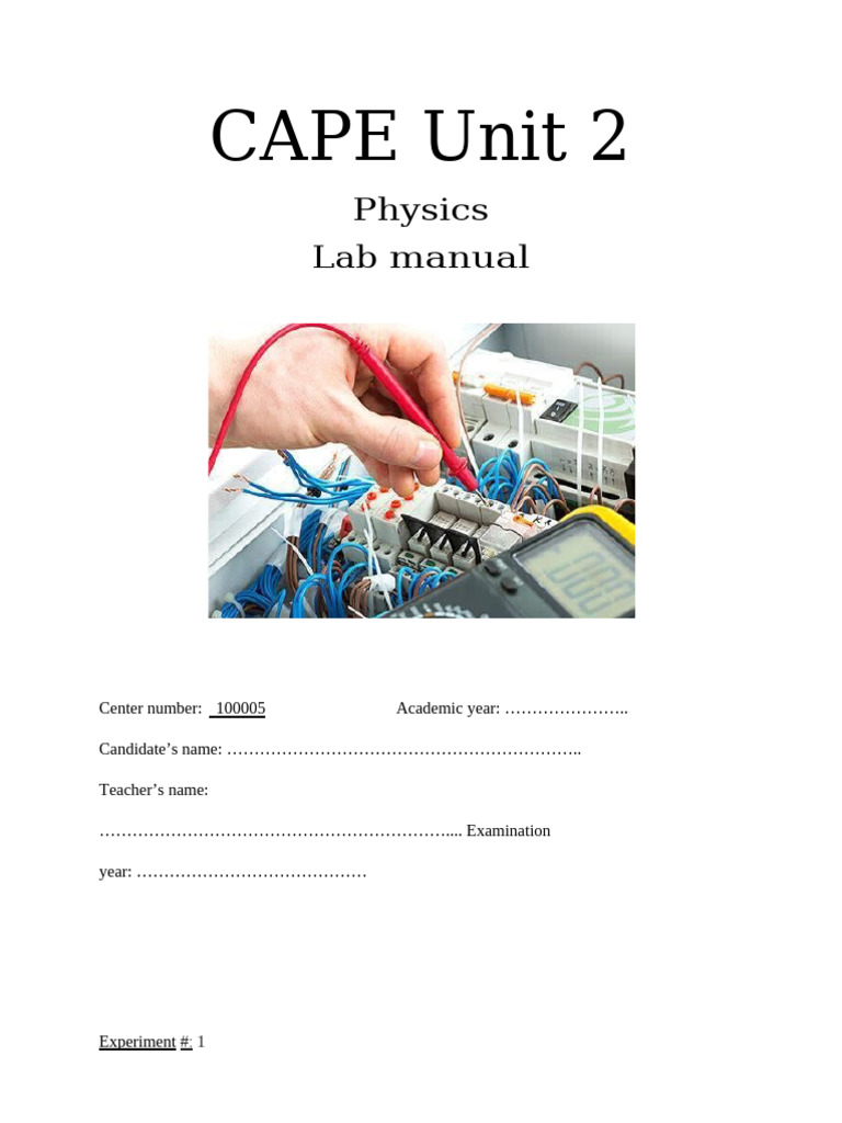 Cape Unit 2 Lab Manual | PDF | Amplifier | Inductor