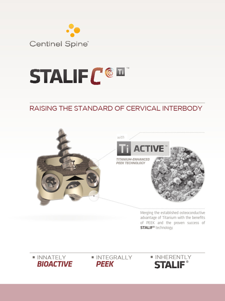STALIF C-Ti Product Brochure - LBL055 Rev 1 | PDF | Implant (Medicine ...