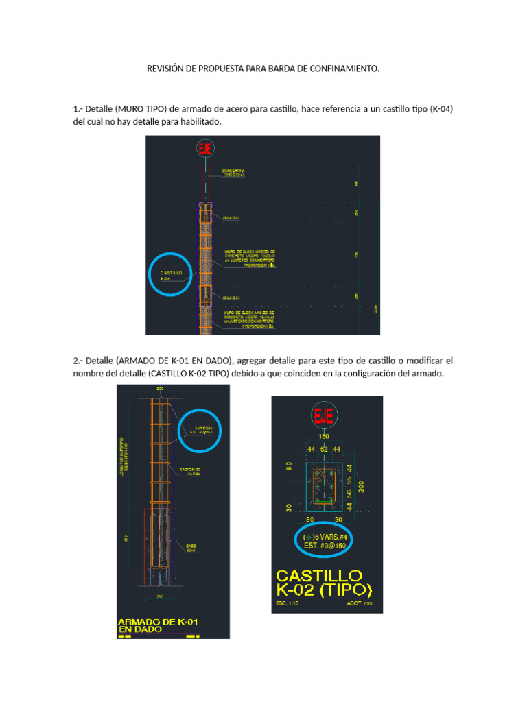REVISIÓN DE PROPUESTA PARA BARDA DE CONFINAMIENTO | PDF