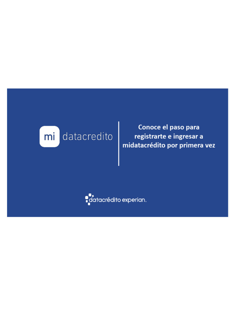 Cómo registrarte en MidataCrédito | PDF
