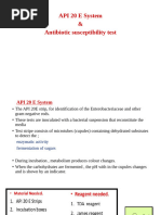 API 20E Test System | PDF | Biochemistry | Chemistry