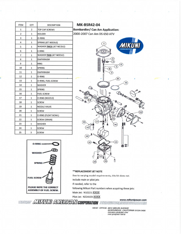 Mikuni_MK-BSR42-04_Rebuild_Kit_Diagram | PDF