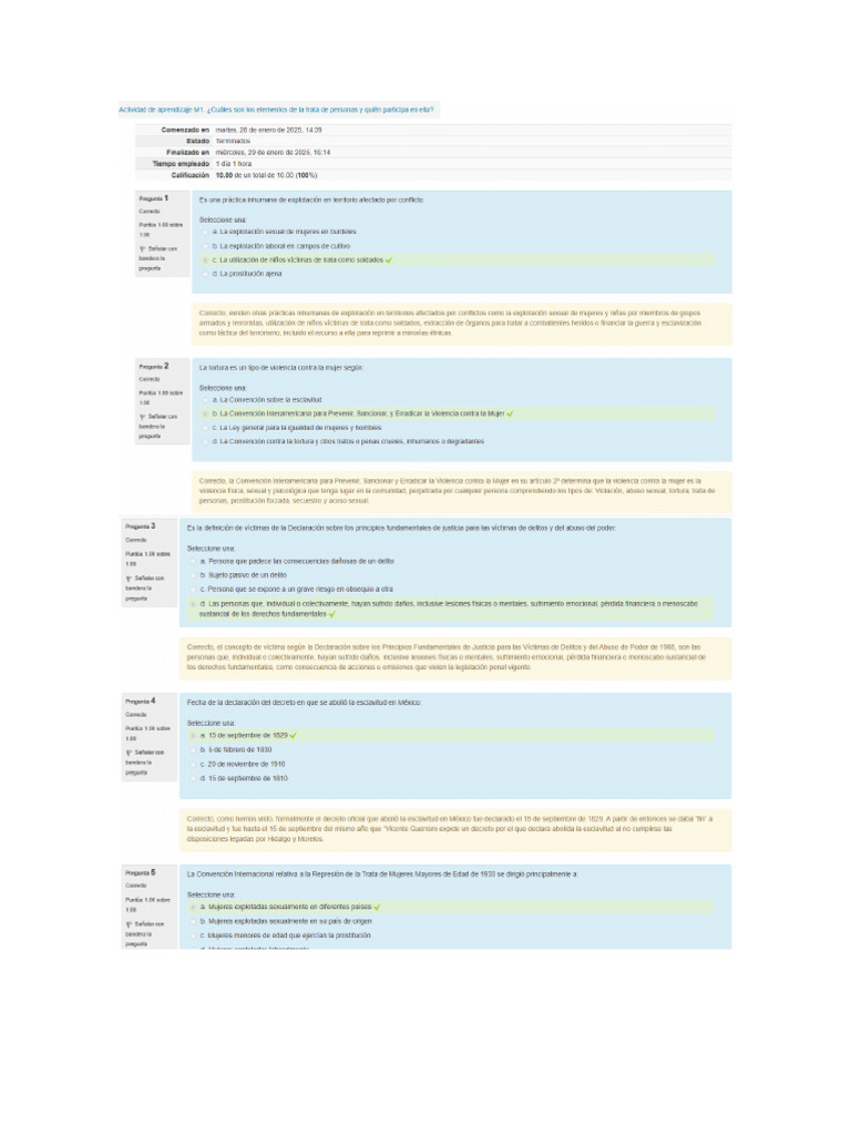 CNDH Trata de Personas - Actividad de Aprendizaje M1. ¿Cuáles Son Los Elementos de La Trata de ...