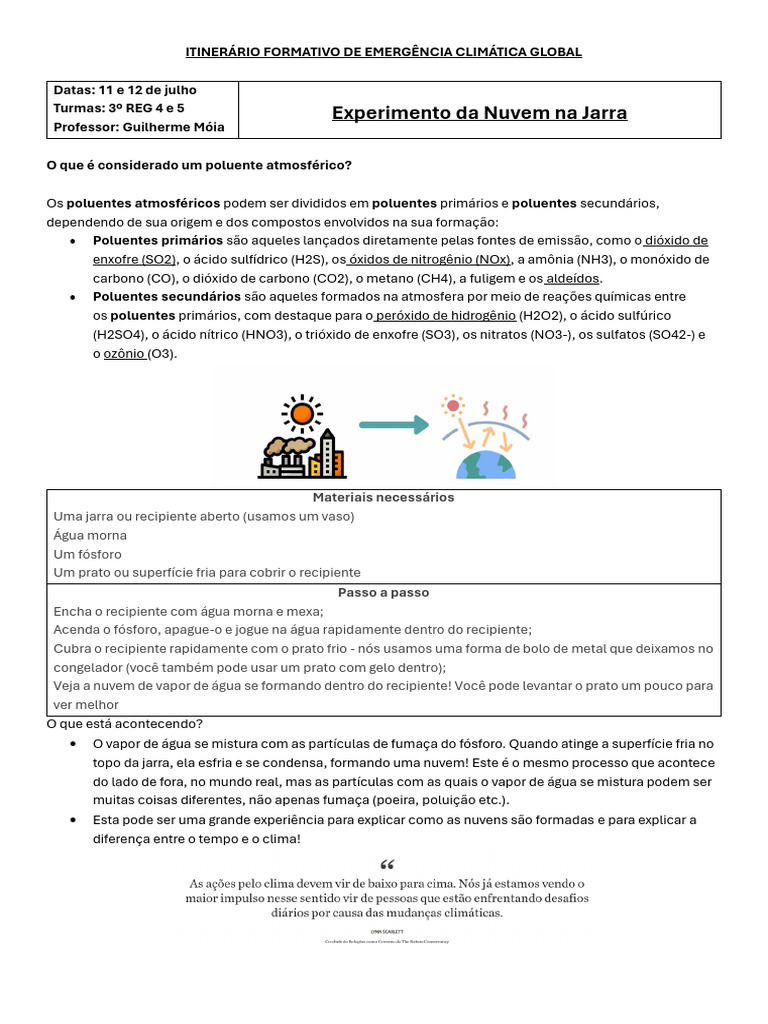 Experimento Nuvem Na Jara | PDF