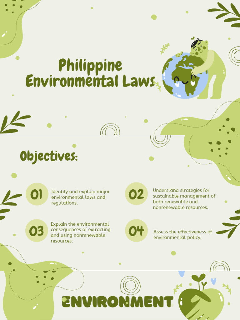 Overview of Philippine Environmental Laws | PDF | Environmental Law ...