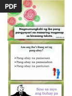 FILIPINO5 Q2 6 Natutukoy Ang Tayutay (Pagsasatao o Personipikasyon) | PDF