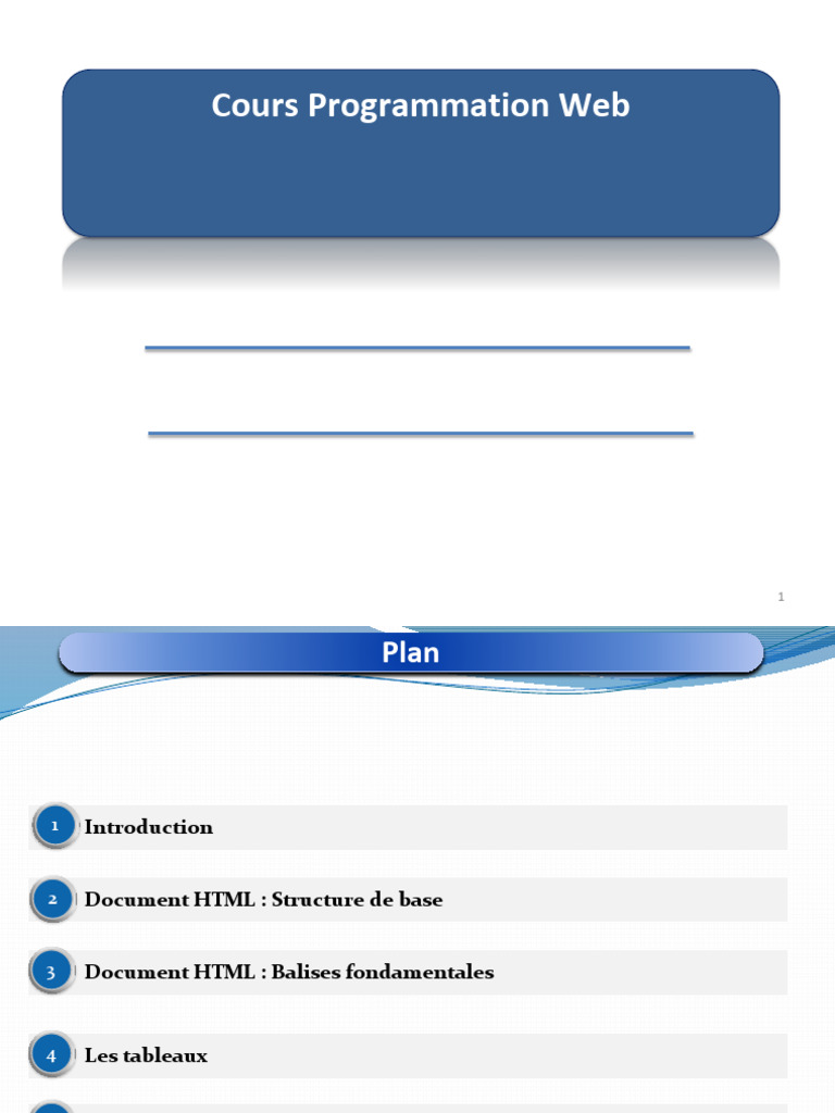 Web1 Chap2 | PDF | Html | Langage de balisage