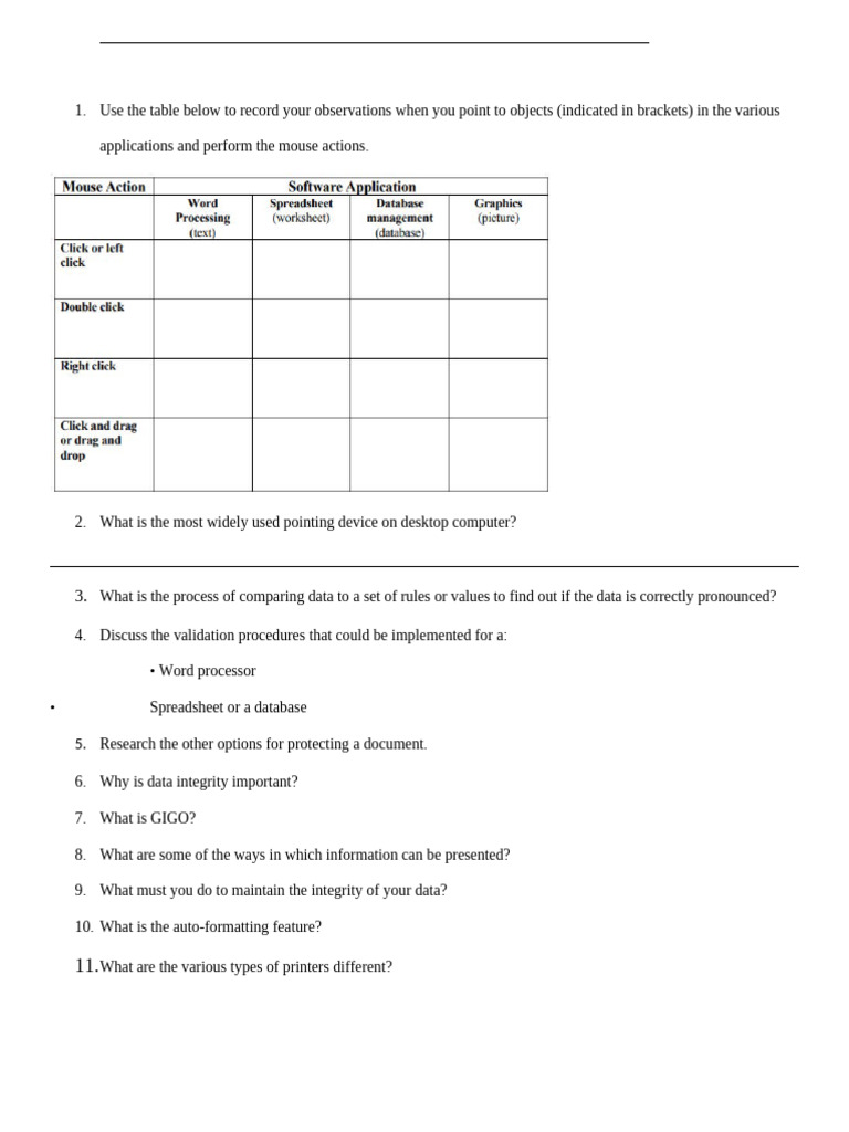 Perform Data Entry Operation PT 1 Activity | PDF