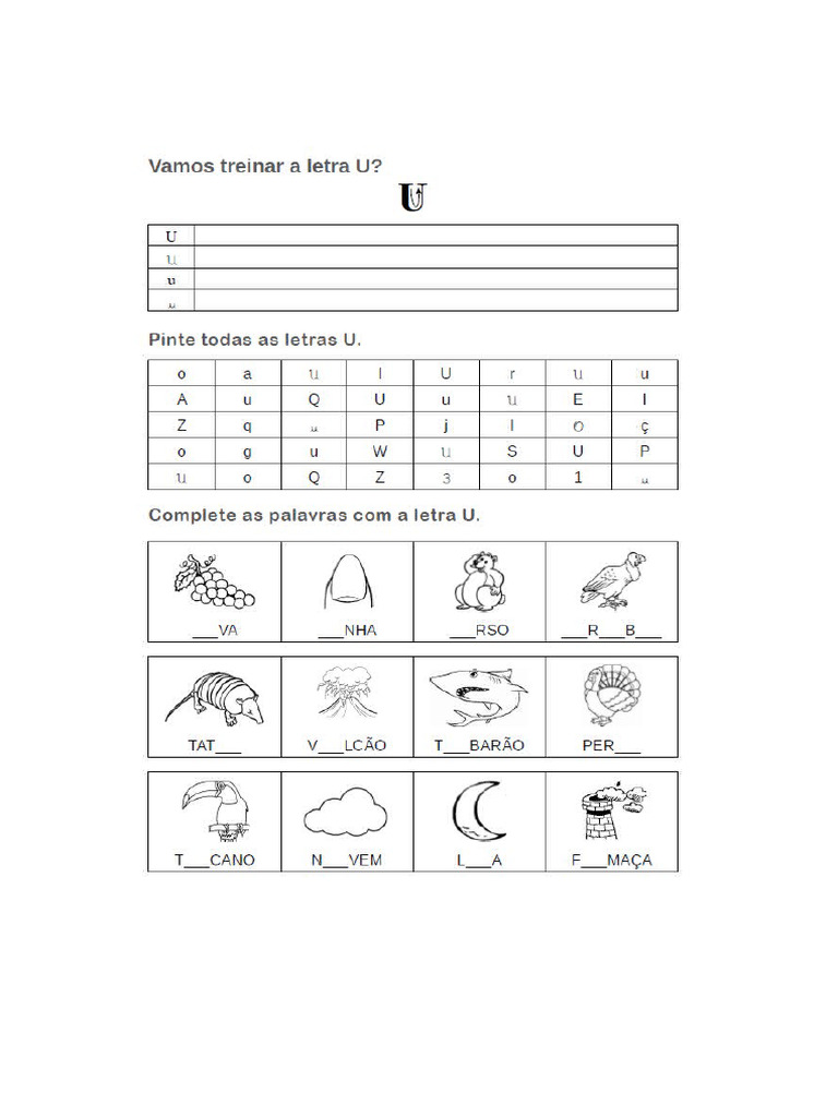 Vogal U Conhecendo | PDF