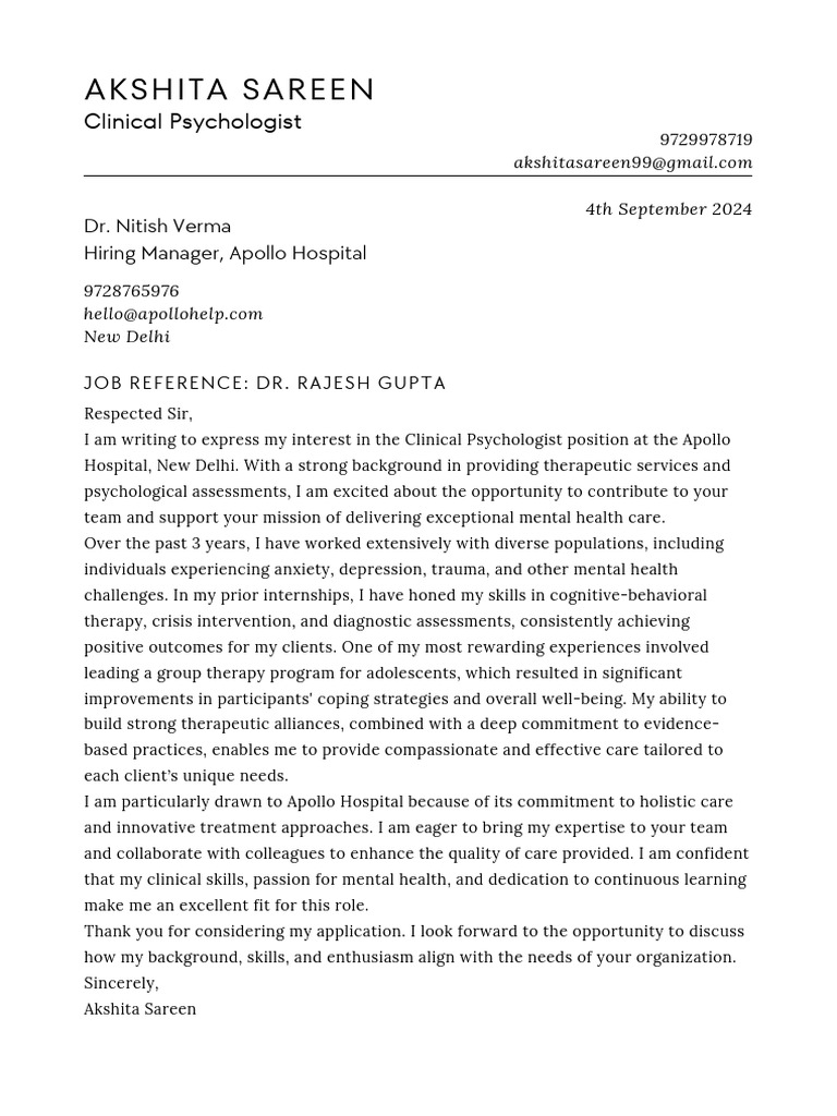 Cover Letter Cs Workshop | PDF
