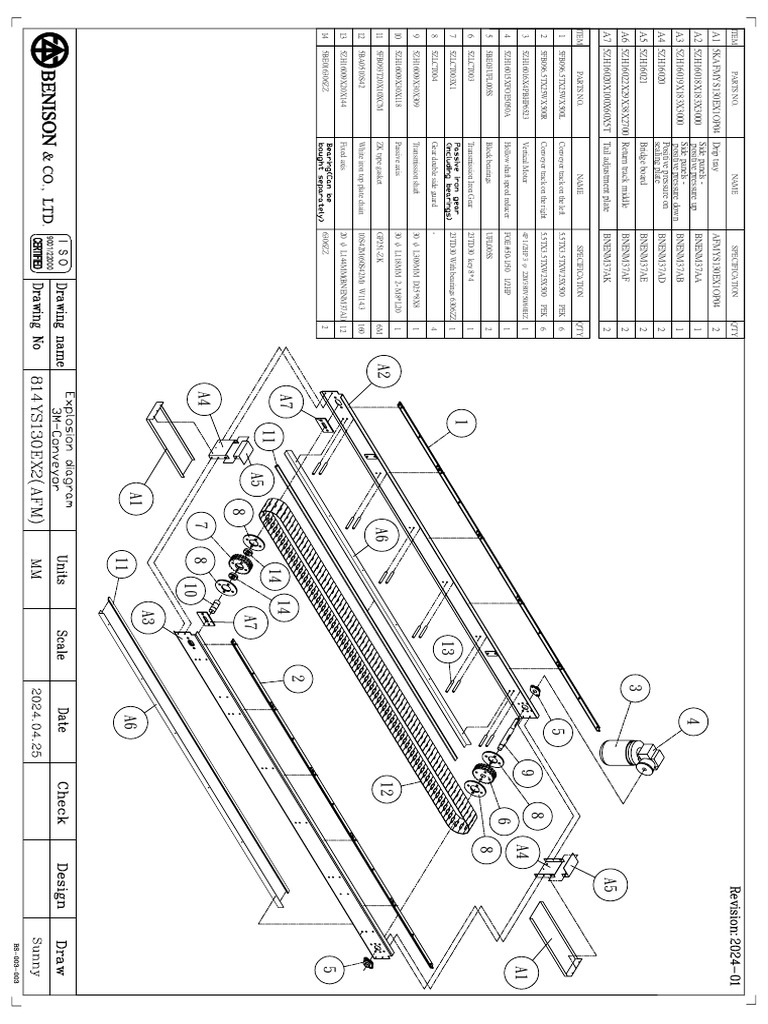 3M Conveyor BOM Chart - 2024.04.25 | PDF