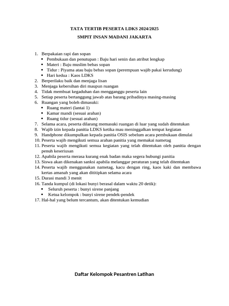 Tatib LDKS 2024 | PDF