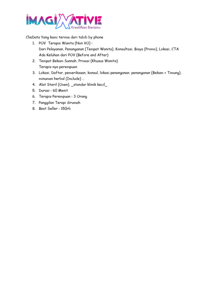 Script Client Umkm 2024.Docx | PDF