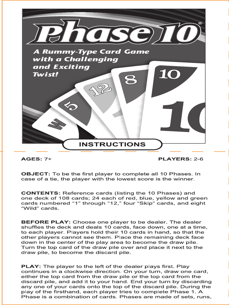 Phase 10 | PDF | Game Manufacturers