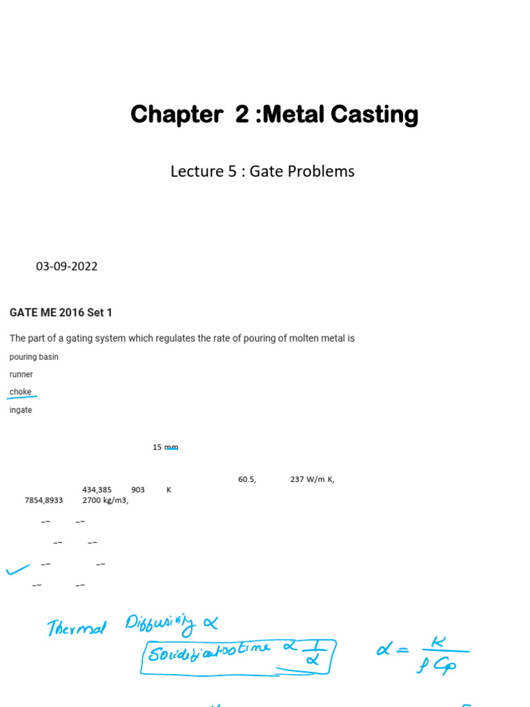 Casting 5 | PDF | Metals | Physical Sciences