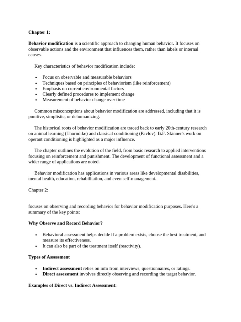 Behavior Modification (Curso Completo PSYC 320) | PDF | Reinforcement | Learning