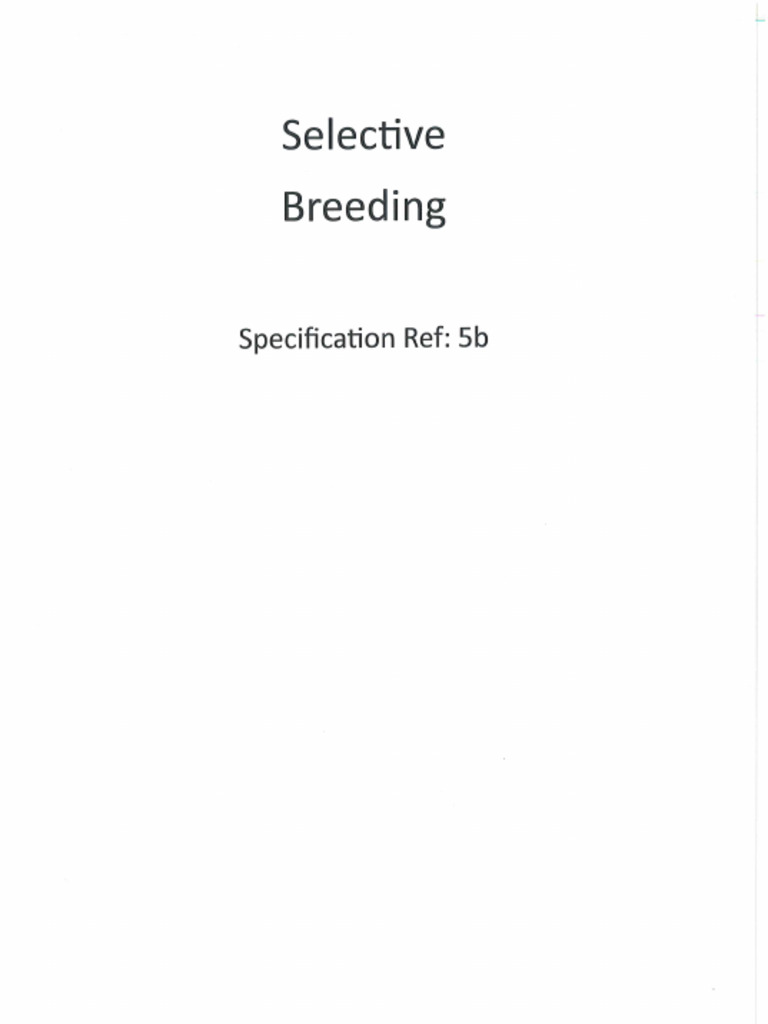5B Selective breeding | PDF