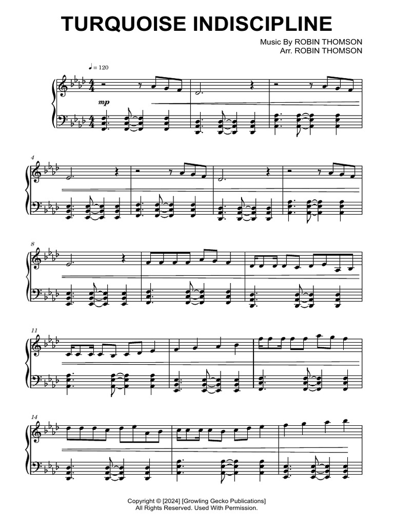 01 - Full Score - TURQUOISE INDISCIPLINE | PDF