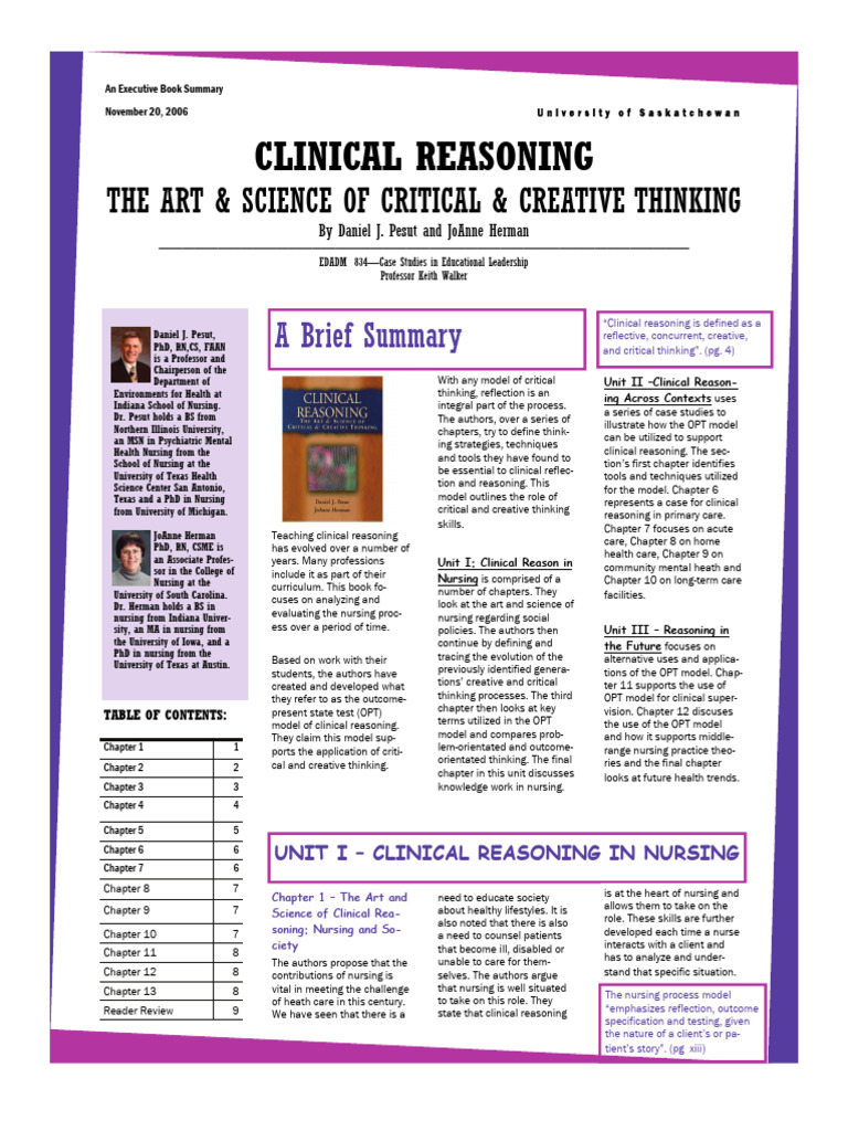 Clinical+Reasoning-The+Art+&+Science+of+Crtical+&+Creative+Thinking ...
