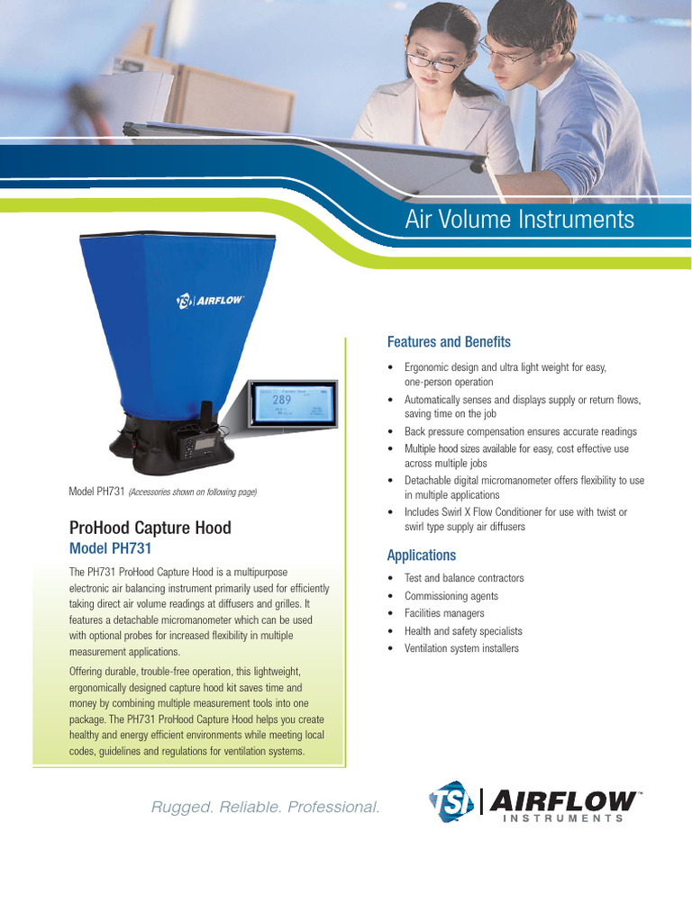 PH730 PH731 Airflow TSI Catalogo | PDF | Pressure Measurement | Pressure