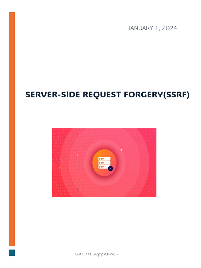 SERVER SIDE REQUEST FORGERY | PDF | Client–Server Model | World Wide Web