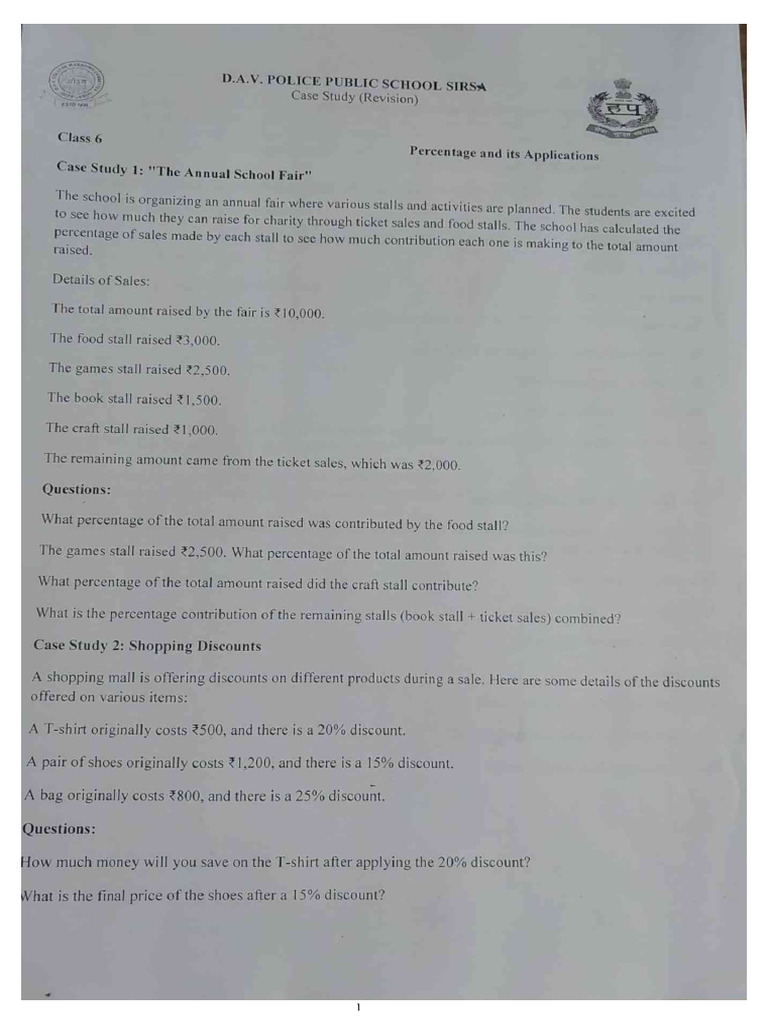 Maths Case Study CH 5,15 | PDF