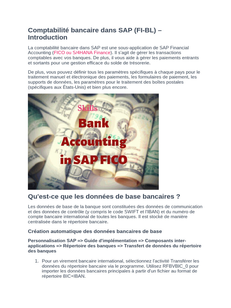 Comptabilité bancaire dans SAP | PDF | Banques | Comptabilité analytique