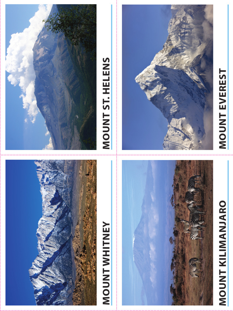 180426 Mountain Cards (1) | PDF | Mountains | Volcano