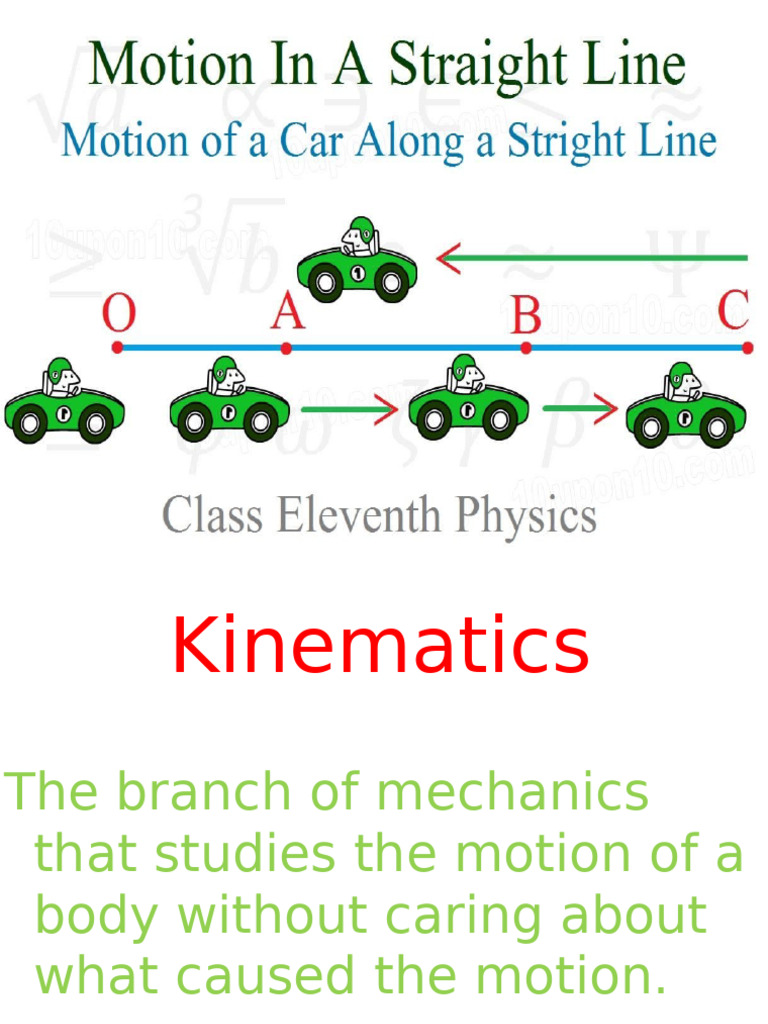 Motion in A Straight Line | PDF | Velocity | Acceleration
