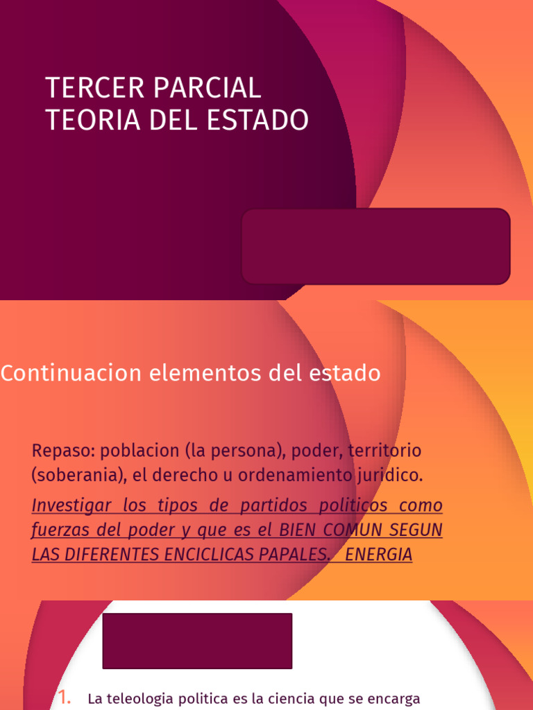 Teoría del Estado y Bien Común | PDF | Estado (política) | Bien común