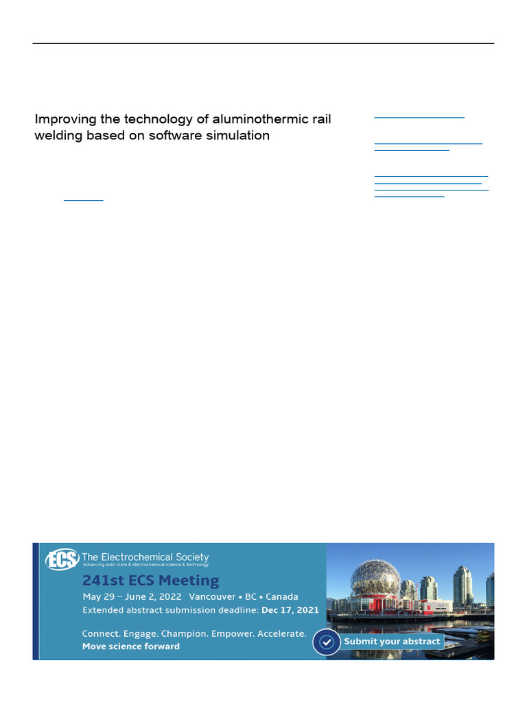 3-Improving The Technology of Aluminothermic Rail | PDF | Welding ...