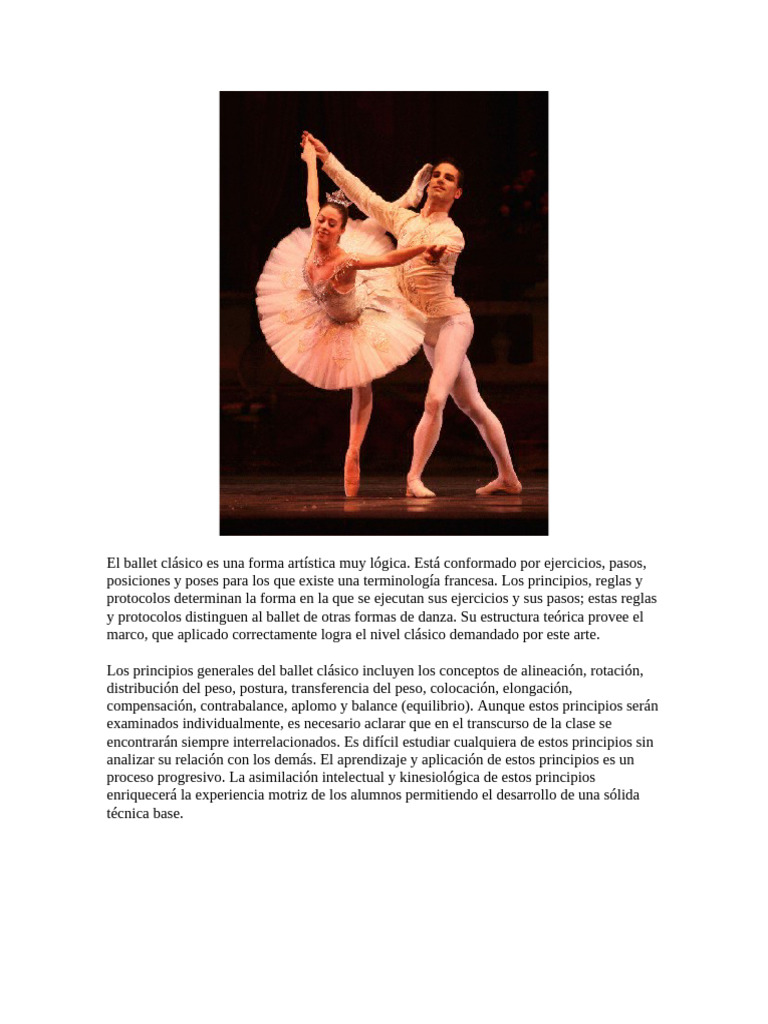 Principios Basicos Del Ballet | PDF | Pie | Ballet