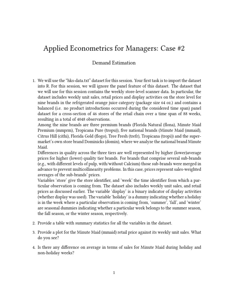 case_2 | PDF | Linear Regression | Statistical Analysis