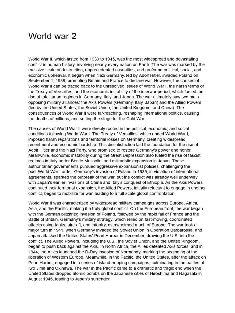 World war 2 | PDF | World War II | Allies Of World War II