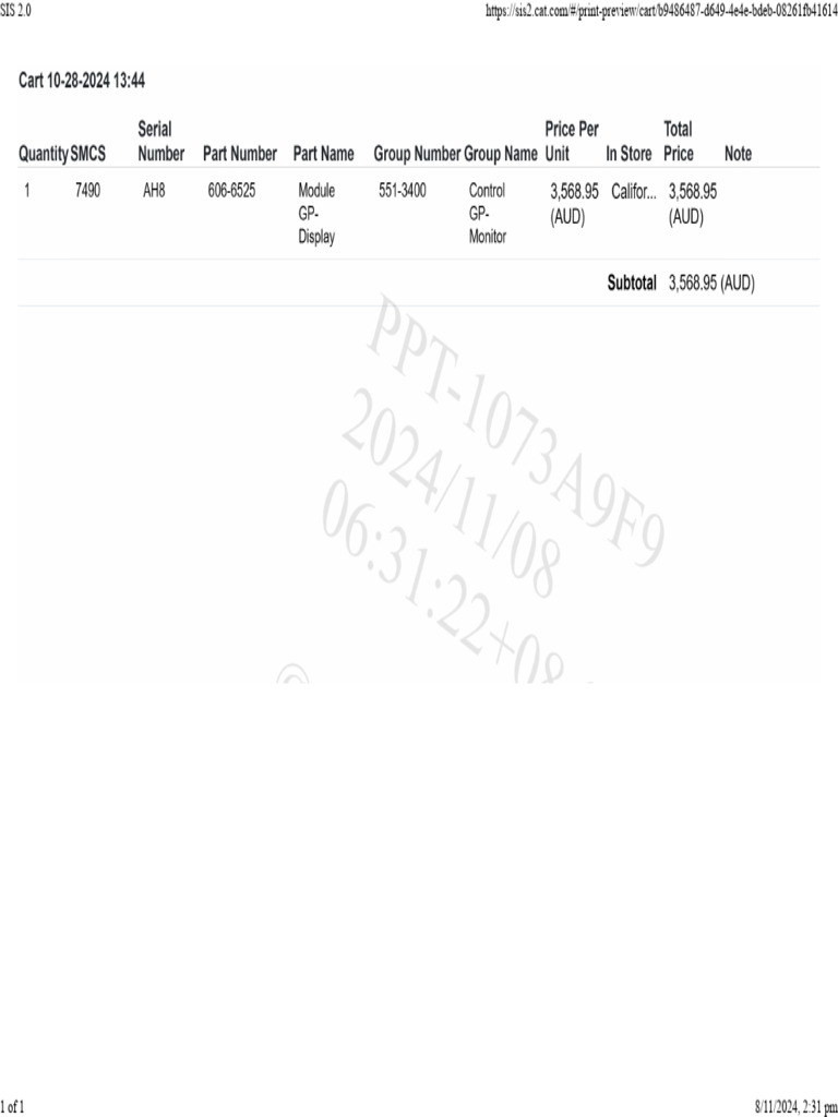 Cart Summary for Module Purchase | PDF