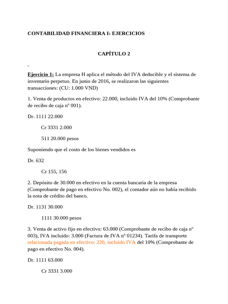 Contabilidad Financiera i Ejercicios | PDF | Contabilidad | Depreciación