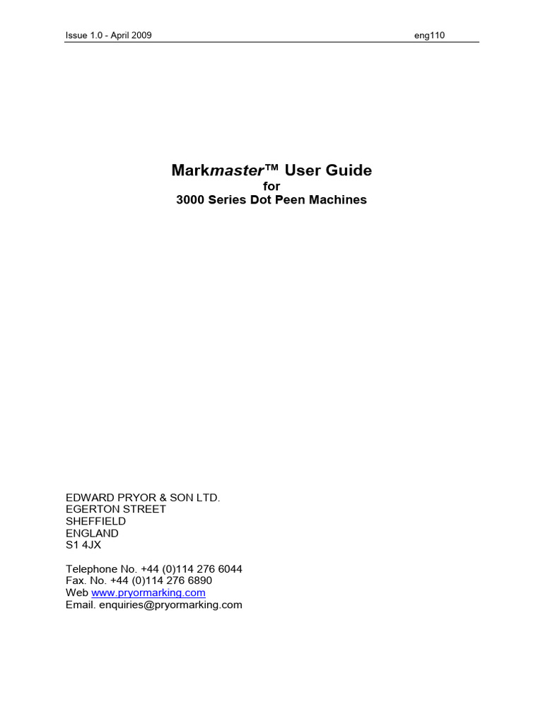 MarkMaster Manual | PDF | Page Layout | Microsoft Windows