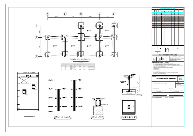 plano tipo de cimentacion de una casa | PDF | edificio | Construyendo tecnología