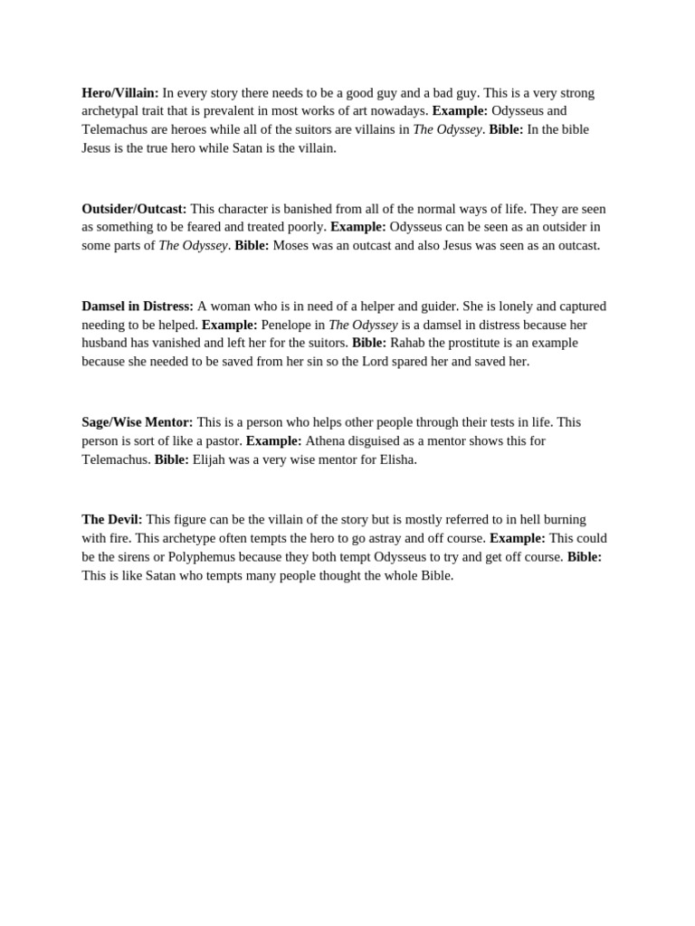 Literary Archetypes Explained | PDF