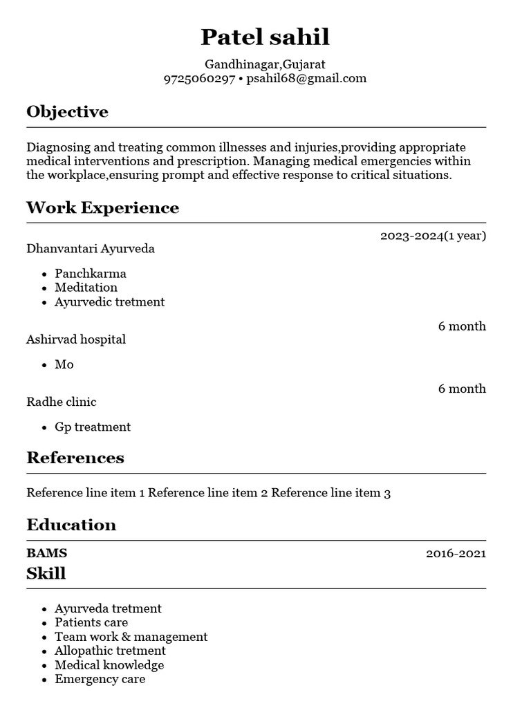 Resume Patel Sahil | PDF