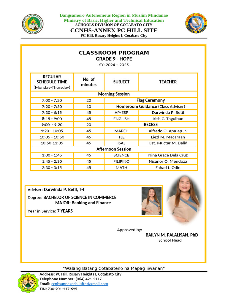 CLASSROOM PROGRAM hope | PDF