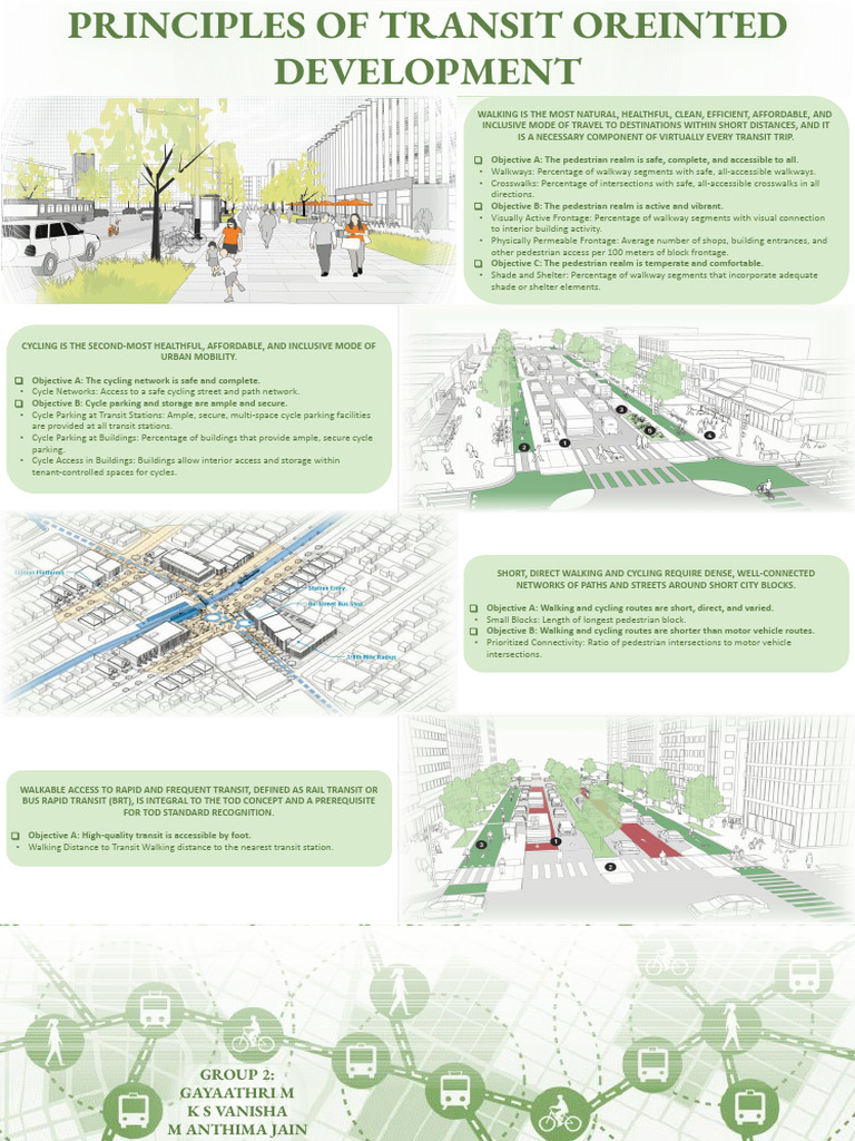 PRINCIPLES OF TRANSIT ORIENTED DEVELOPMENT.pptx | PDF | Land Transport | Urban Planning