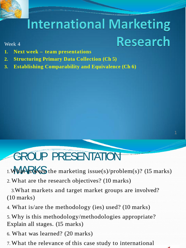 Week 4 - Primary Research Design & Comparability & Equivalence CH 5 and ...