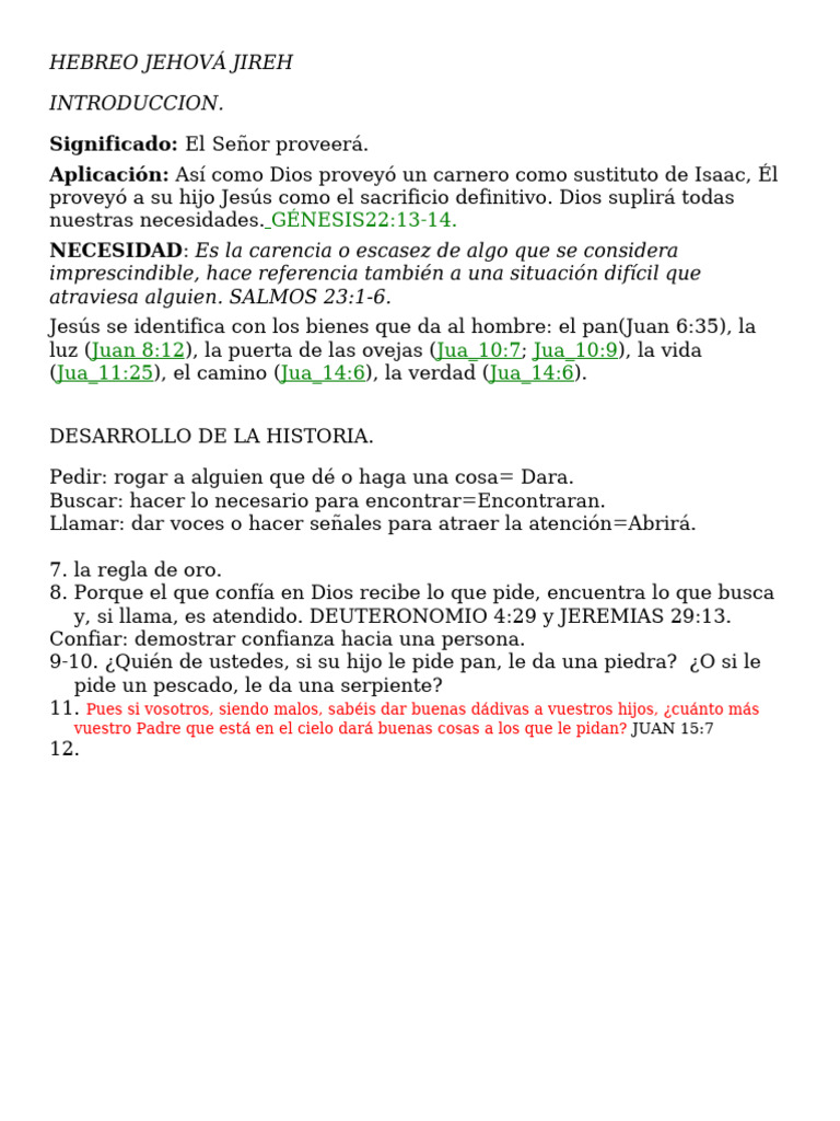 Hebreo Jehová Jireh | PDF